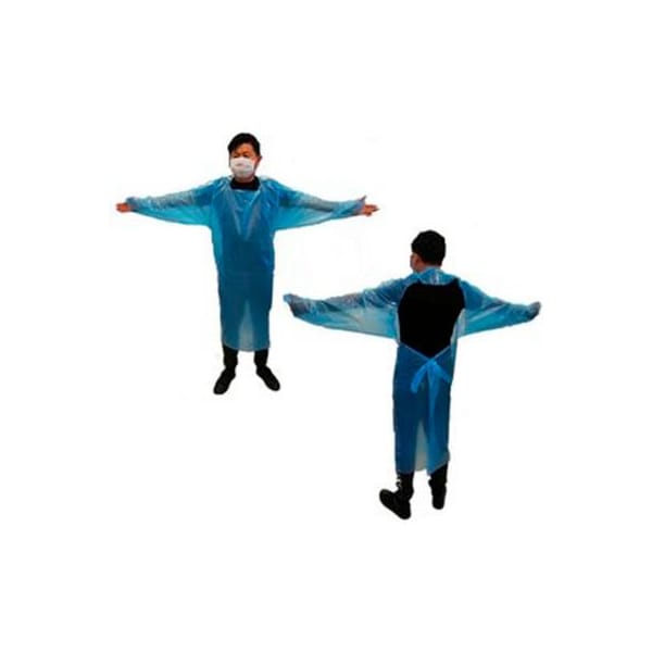 Kemp Usa Kemp USA PE Fluid Resistant Gown, Blue, 100 PCS 11-031 | Zoro